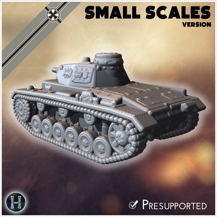 3D Printable Panzer III Ausf. E (small scales version) - Germany ...