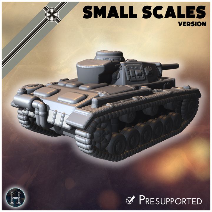3D Printable Panzer III Ausf. M (small scales version) - Germany ...