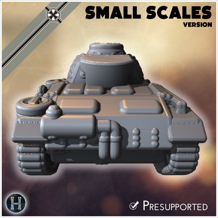 3D Printable Panzer III Ausf. M (small scales version) - Germany ...