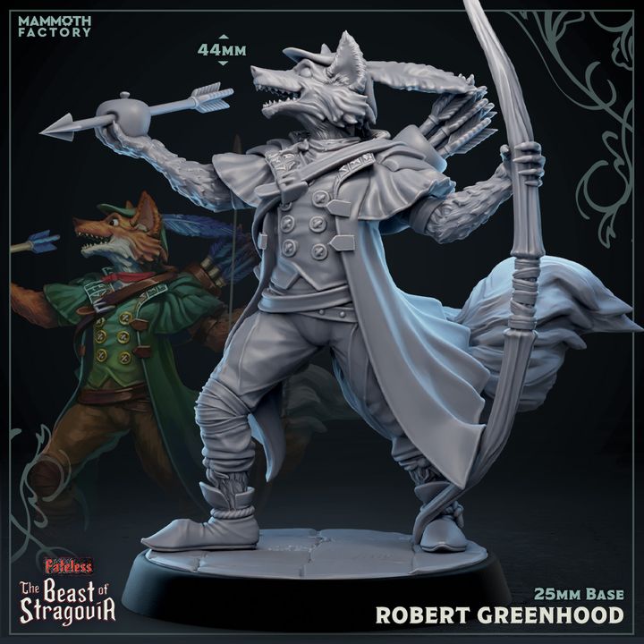 3D Printable Robert Greenwood - foxkin by Mammoth Factory
