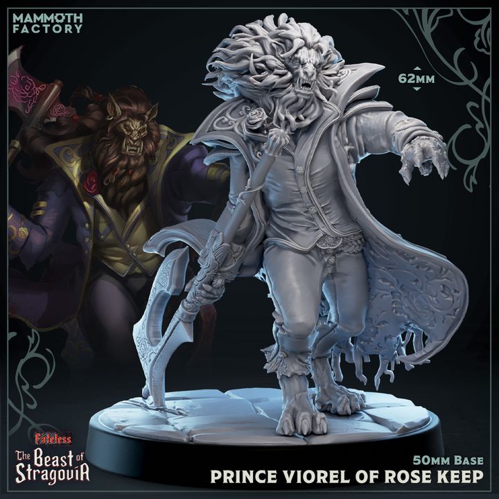 3D Printable Prince Voriel of Rose Keep by Mammoth Factory