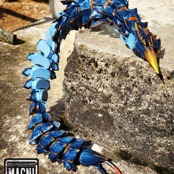 3D Printable Articulated Ice Worm Leviathan by MagniModels