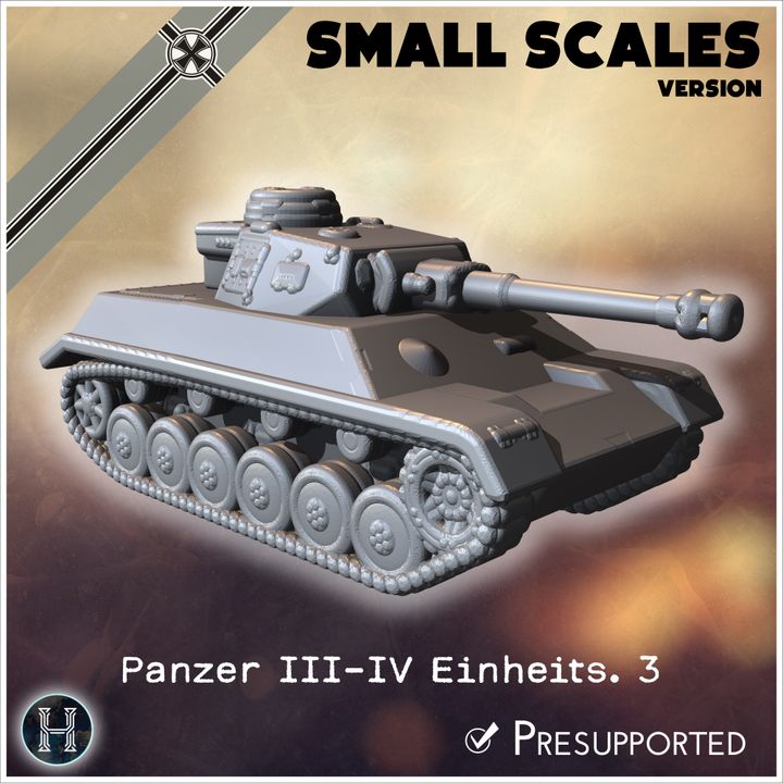 3D Printable Panzer III-IV Einheitsfahrgestell 3 (prototype) (small ...