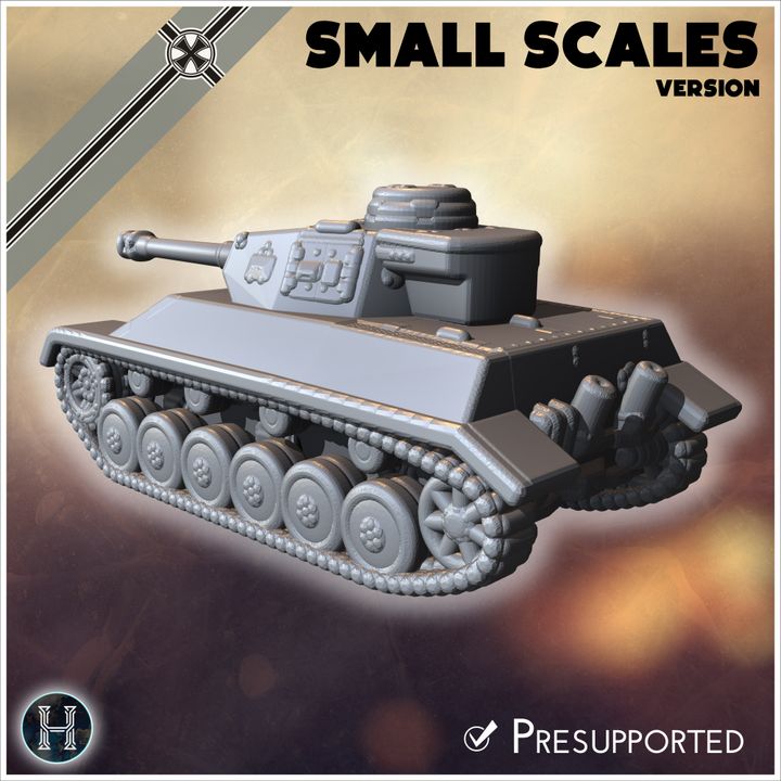 3D Printable Panzer III-IV Einheitsfahrgestell 3 (prototype) (small ...