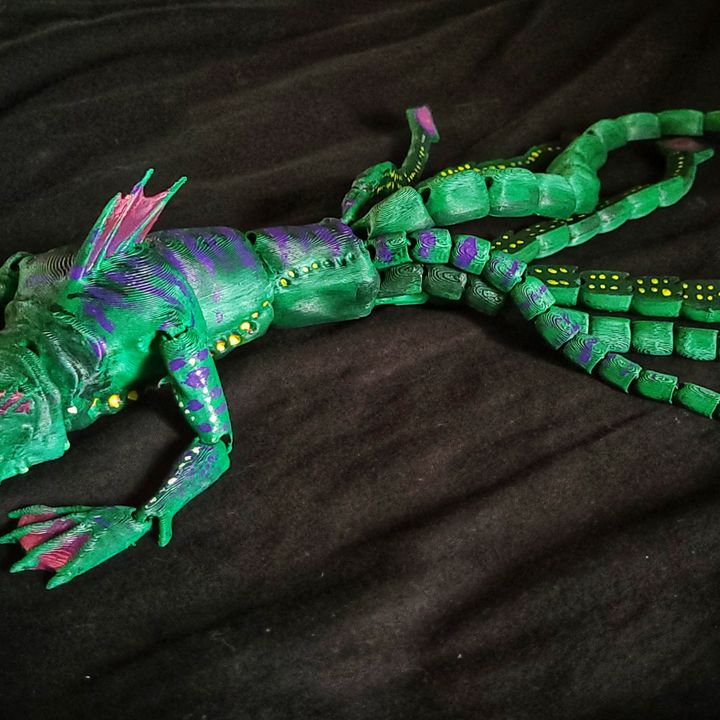 3D Printable Articulated Sea Dragon Leviathan by MagniModels