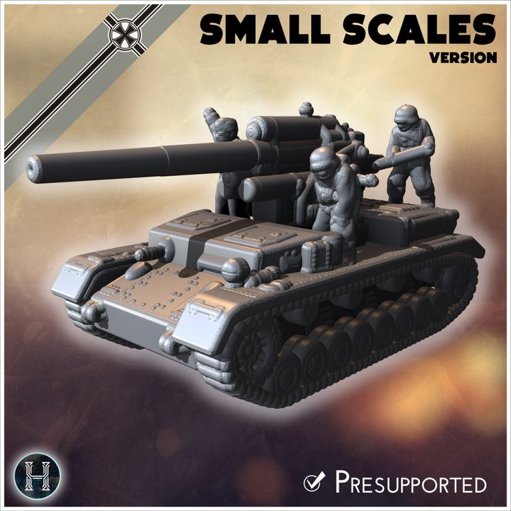 3D Printable 88 mm Flak 36 auf Fahrgestell Panzer IV (small scales ...