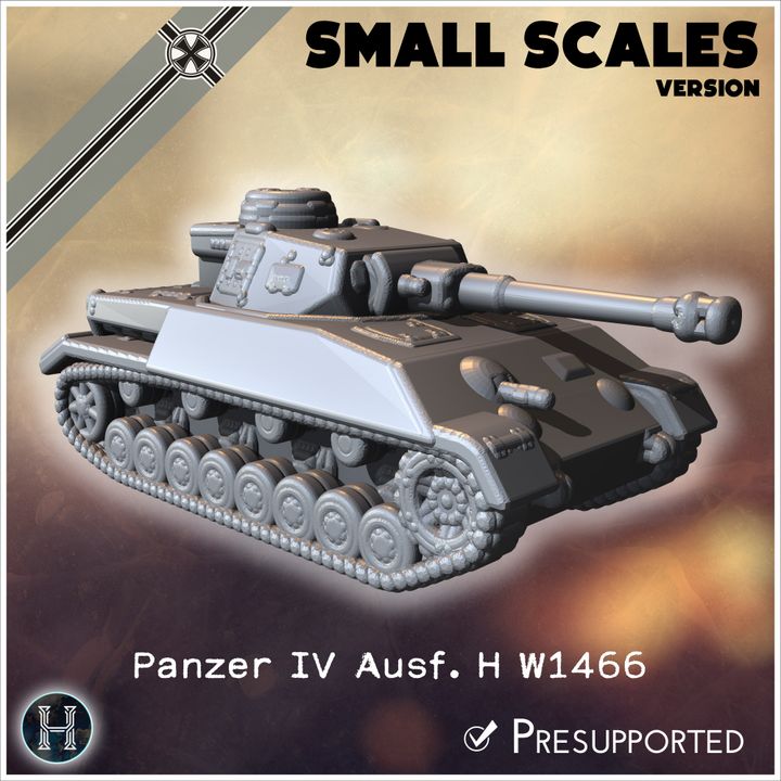 3D Printable Panzer IV Ausf. H Krupp Entwurf W1466 (prototype) (small ...