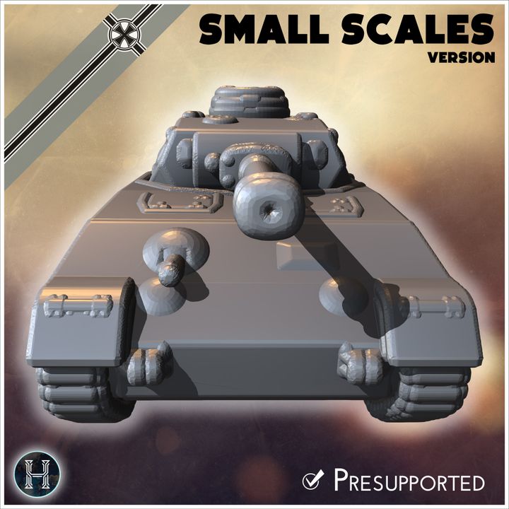 3D Printable Panzer IV Ausf. H Krupp Entwurf W1466 (prototype) (small ...