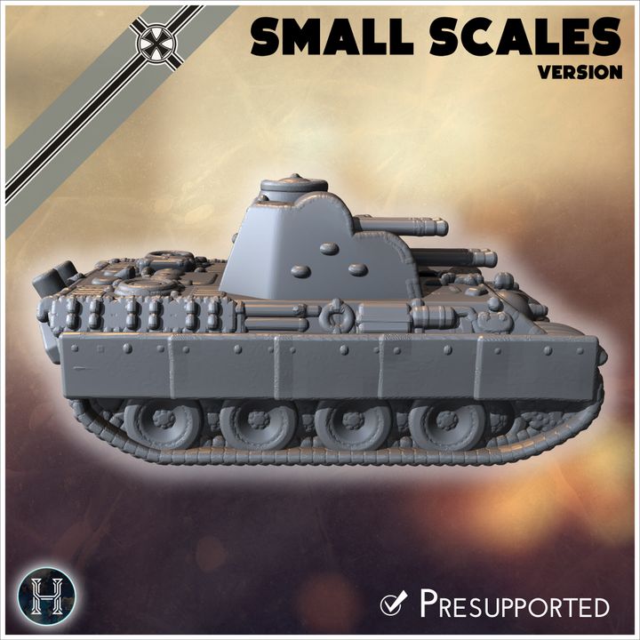 3D Printable Panzer V Flakpanther 341 mit 20 mm (small scales version ...