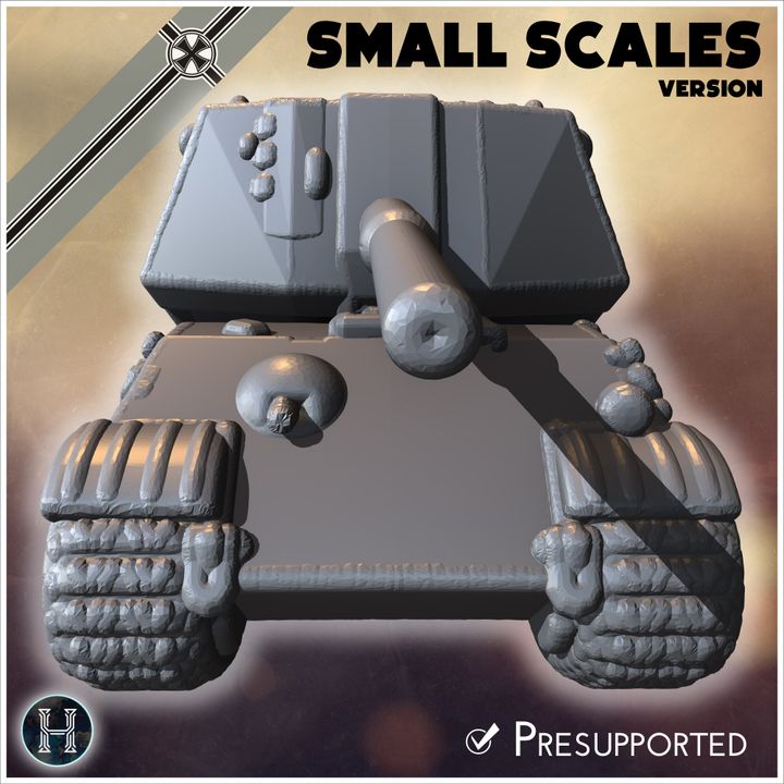 3D Printable Panzer V Flakpanther 88 mm Flak 41 (small scales version ...