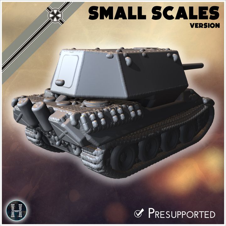 3D Printable Panzer V Flakpanther 88 mm Flak 41 (small scales version ...