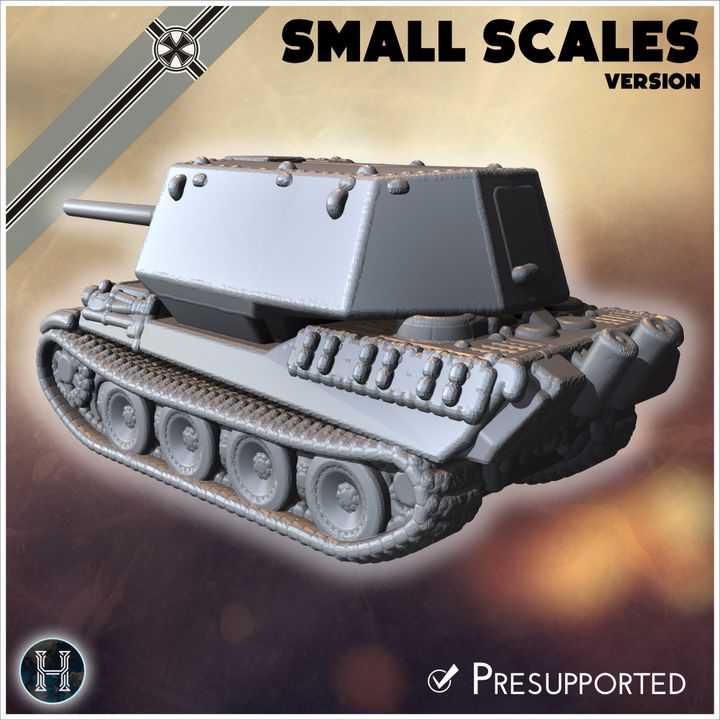 3D Printable Panzer V Flakpanther 88 mm Flak 41 (small scales version ...