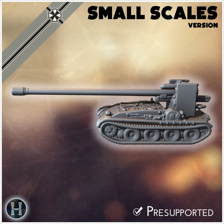 3D Printable Panzer V Panther 150 mm sFH 43 Grille 15 (small scales ...