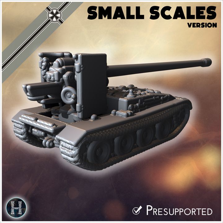 3D Printable Panzer V Panther 150 mm sFH 43 Grille 15 (small scales ...