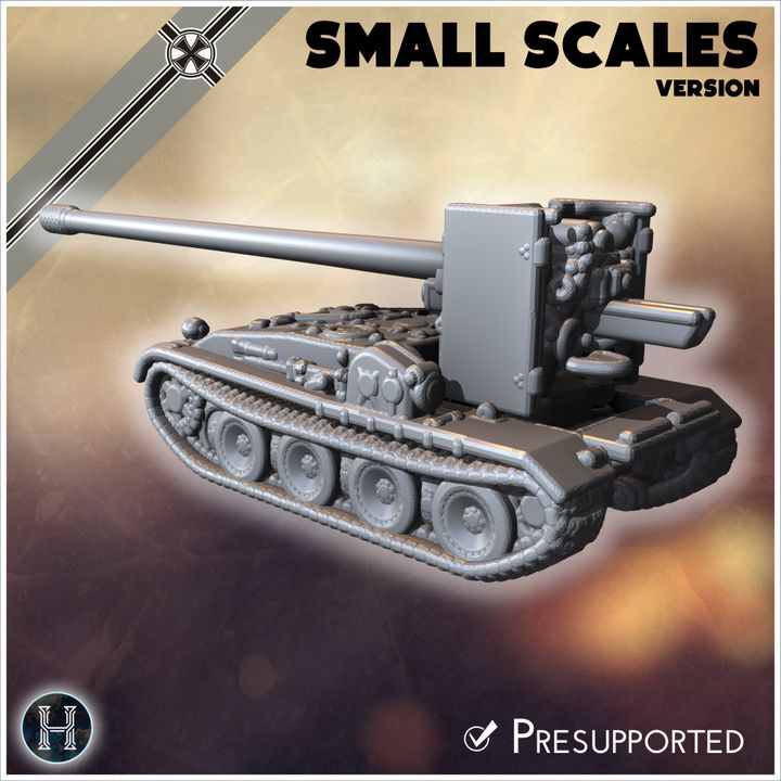 3D Printable Panzer V Panther 150 mm sFH 43 Grille 15 (small scales ...