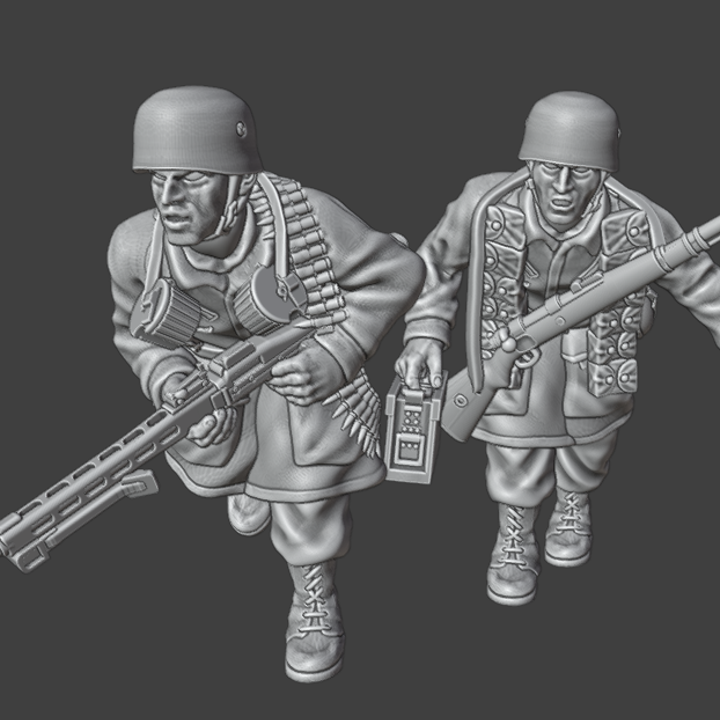3D Printable WW2 28mm German Fallschirmjager LMG42 Fire Team 7 by ...