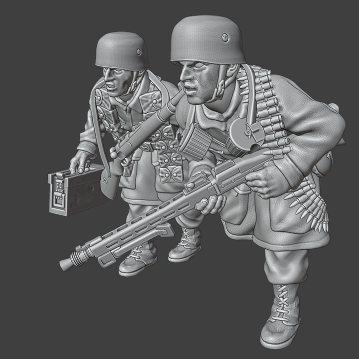 3D Printable WW2 28mm German Fallschirmjager LMG42 Fire Team 7 by ...