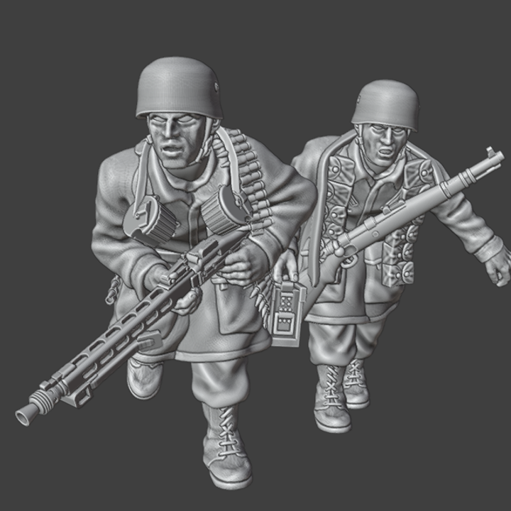 3D Printable WW2 28mm German Fallschirmjager LMG42 Fire Team 7 by ...