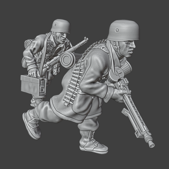 3D Printable WW2 28mm German Fallschirmjager LMG42 Fire Team 7 by ...