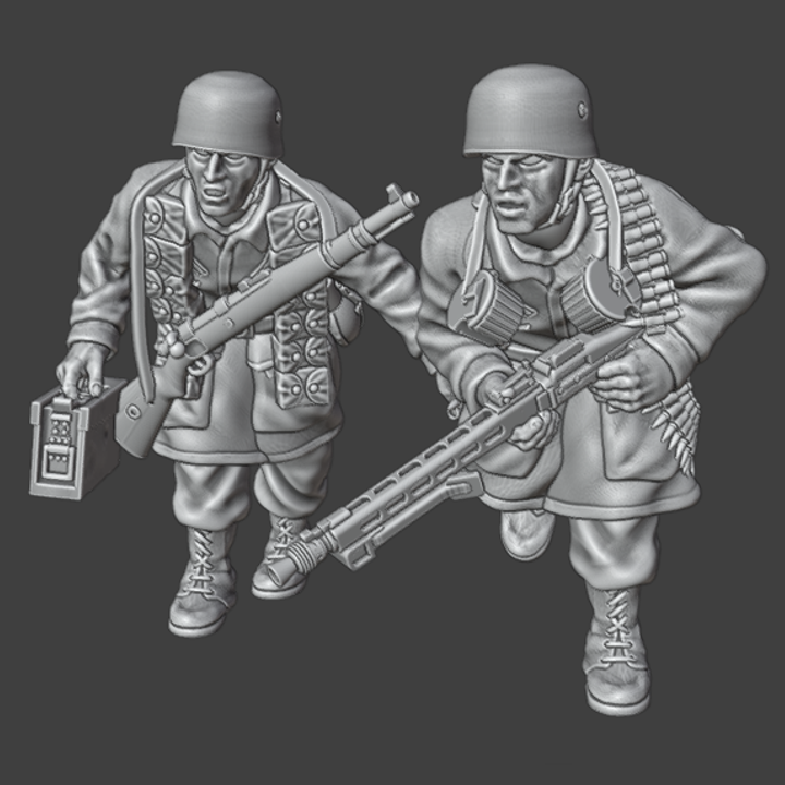 3D Printable WW2 28mm German Fallschirmjager LMG42 Fire Team 7 by ...