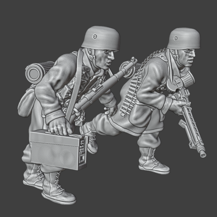 3D Printable WW2 28mm German Fallschirmjager LMG42 Fire Team 7 by ...