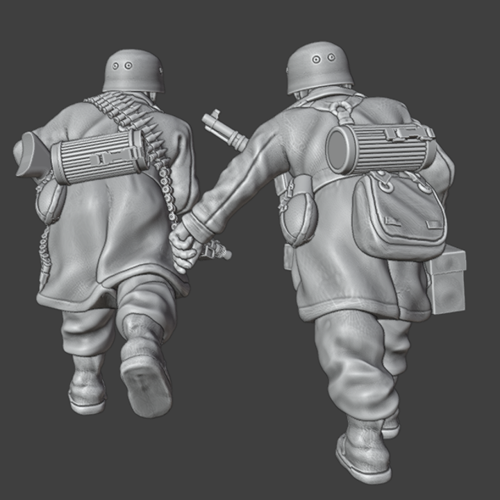 3D Printable WW2 28mm German Fallschirmjager LMG42 Fire Team 7 by ...