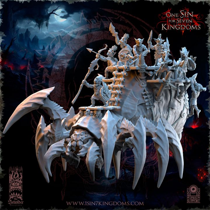 3D Printable The Black Horde Goblins Behemoth Spider by The Beholder ...