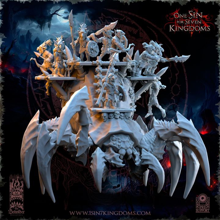 3D Printable The Black Horde Goblins Behemoth Spider by The Beholder ...