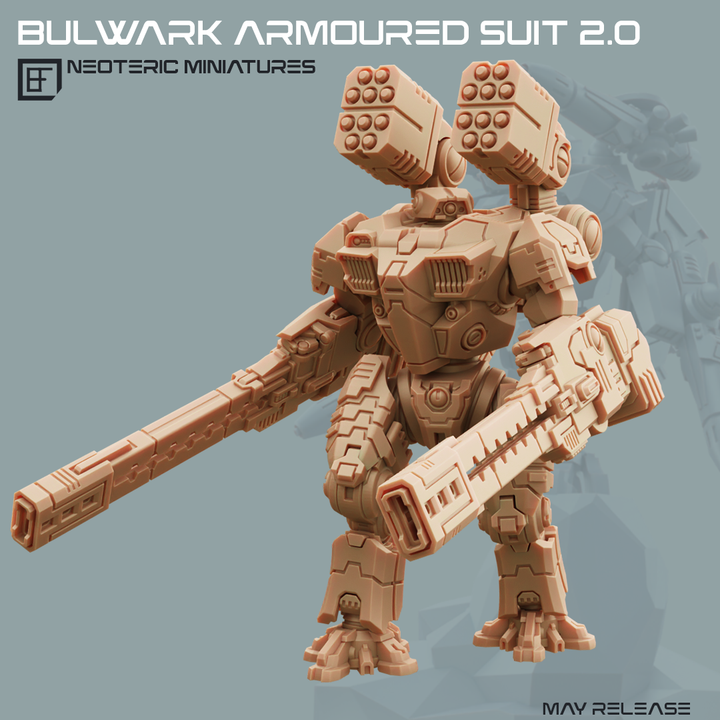 3D Printable Greater Good | Bulwark Armoured Suit by NeotericMiniatures