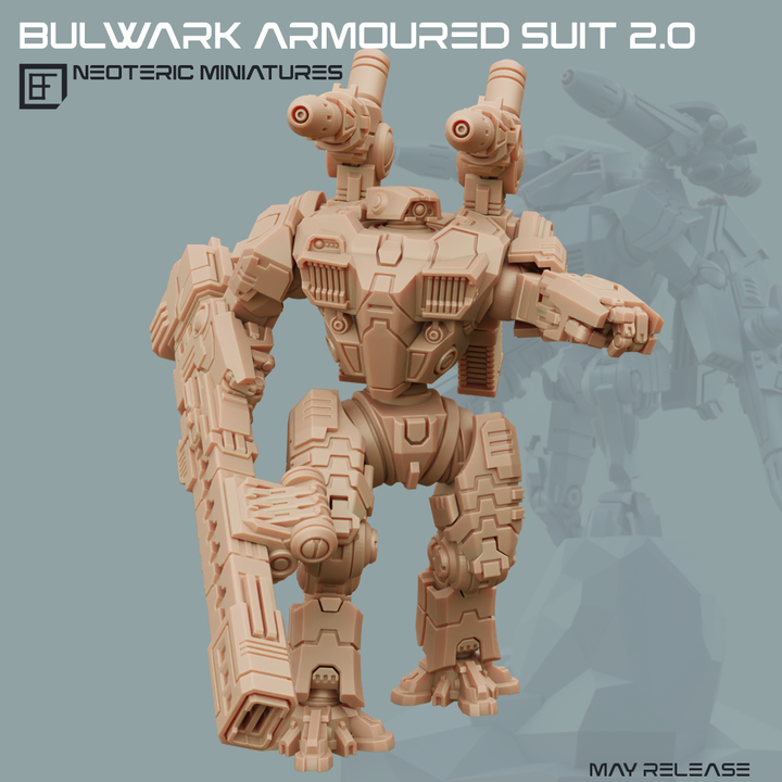 3D Printable Greater Good | Bulwark Armoured Suit by NeotericMiniatures