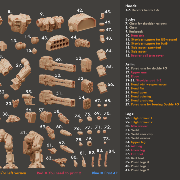 3D Printable Greater Good | Bulwark Armoured Suit by NeotericMiniatures