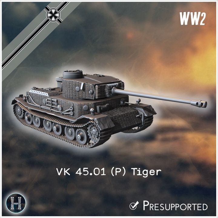 3D Printable VK 45.01 (P) Tiger prototype heavy tank - Germany Eastern ...