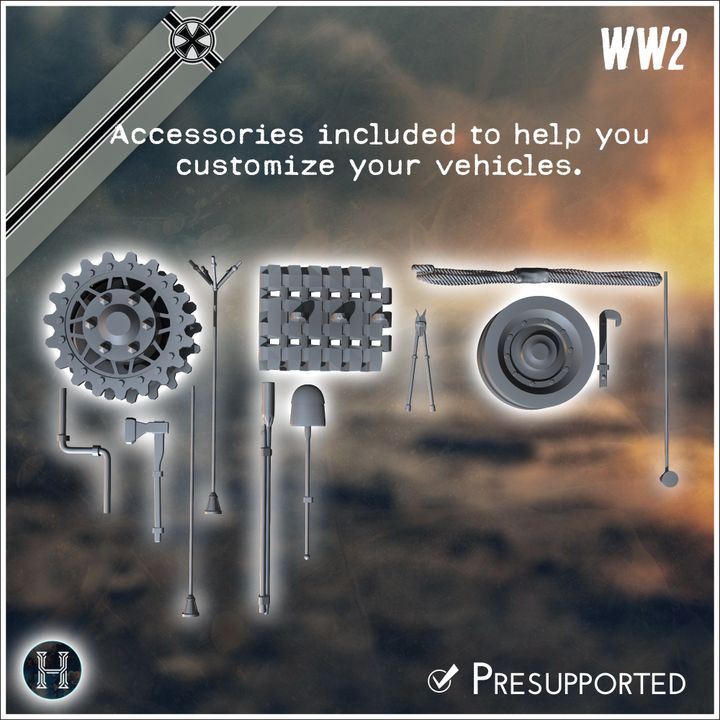 3D Printable Bergepanzer Tiger (P) armored recovery vehicle - Germany ...