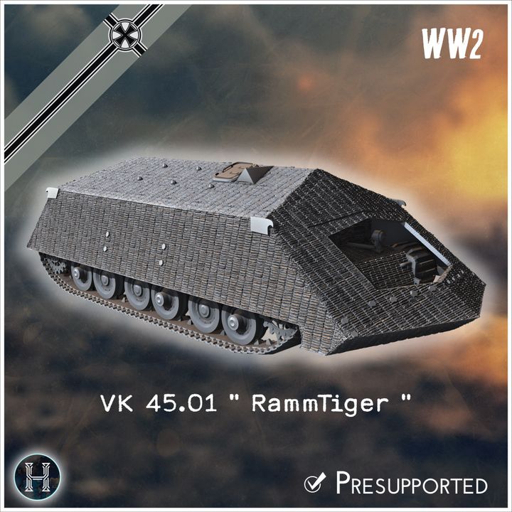 3D Printable VK 45.01 " RammTiger " assault tank - Germany Eastern ...