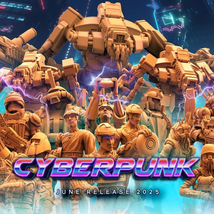 3D Printable JUNE 2025 TRIBES - CYBERPUNK RELEASE by PAPSIKELS MINIATURES