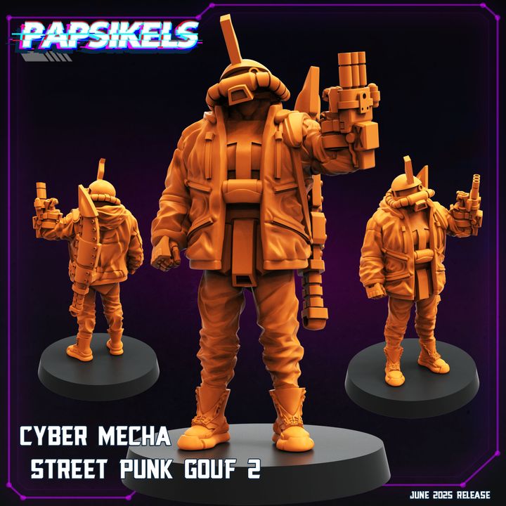 3D Printable JUNE 2025 TRIBES - CYBERPUNK RELEASE by PAPSIKELS MINIATURES