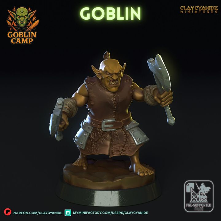 3D Printable Goblin 5 by Clay Cyanide Miniatures
