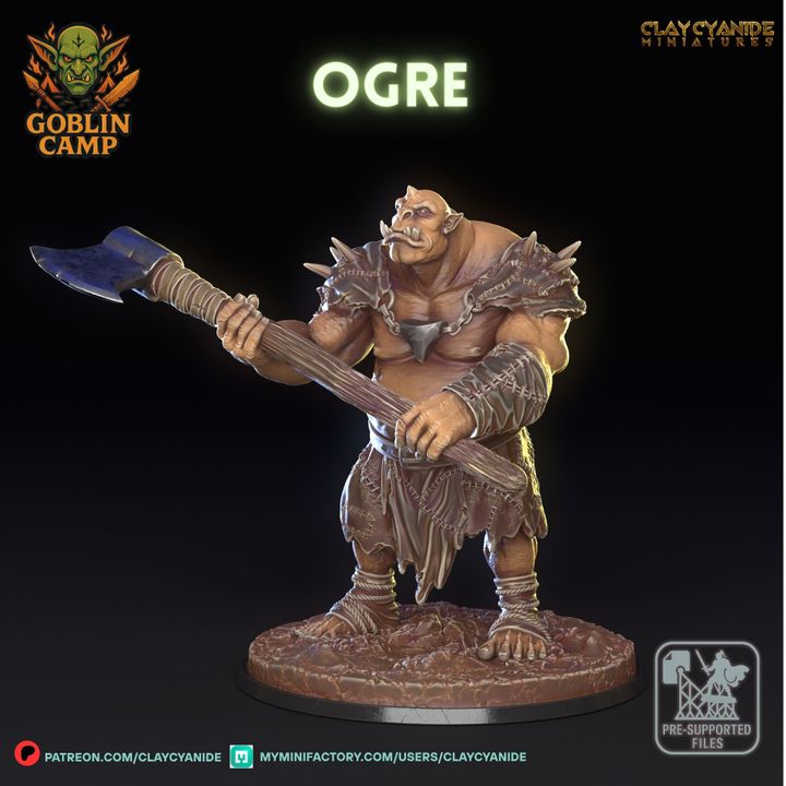 3D Printable Ogre 2 by Clay Cyanide Miniatures