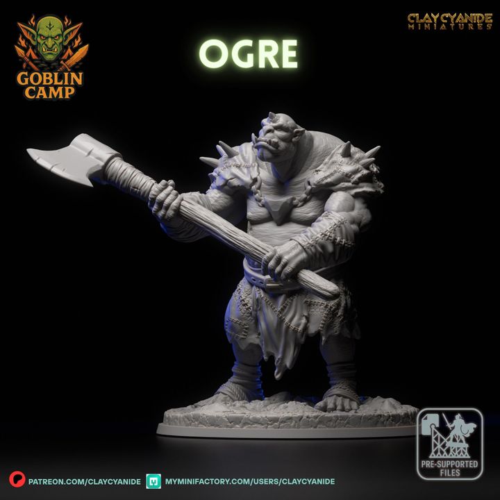 3D Printable Ogre 2 by Clay Cyanide Miniatures