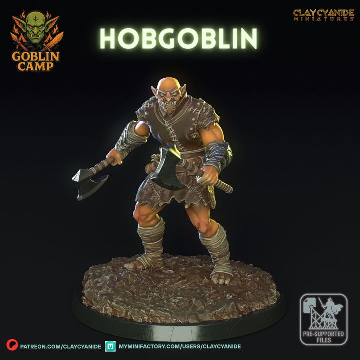 3D Printable Hobgoblin 1 by Clay Cyanide Miniatures
