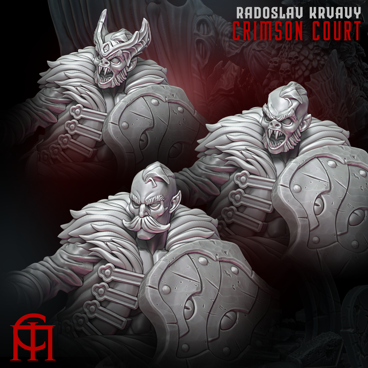 3D Printable Radoslav Krvavy, the Crimson Commander – Vampire Lord on ...