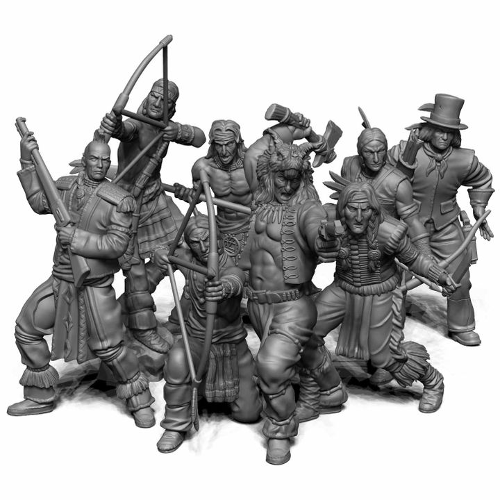 3D Printable Bloodwolf Tribe - Gang Set by Gangfight Games