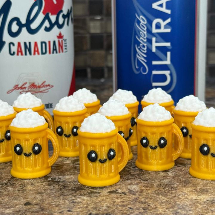 3D Printable Don't Worry, Beer Happy!! Emotional Support Beer Mug and ...