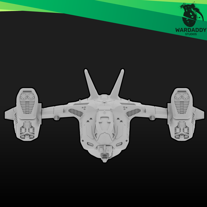 3D Printable Garuda Dropship (10mm EPIC) (Multipart) by WarDaddy Studios