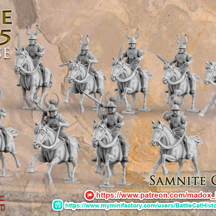 3D Printable Samnite Cavalry by BattleCat Miniatures
