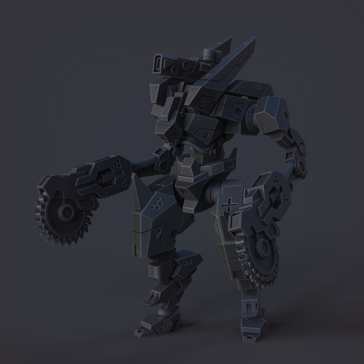 3D Printable Rune Forge "Buzzsaw" | Fully Posable | Dwarven Mech ...