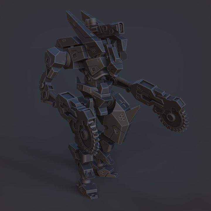 3D Printable Rune Forge "Buzzsaw" | Fully Posable | Dwarven Mech ...