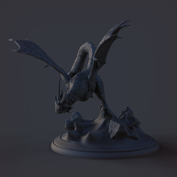 3D Printable Scaretail Wyvern - 5e Stats + Art | Gloom and Glory by ...