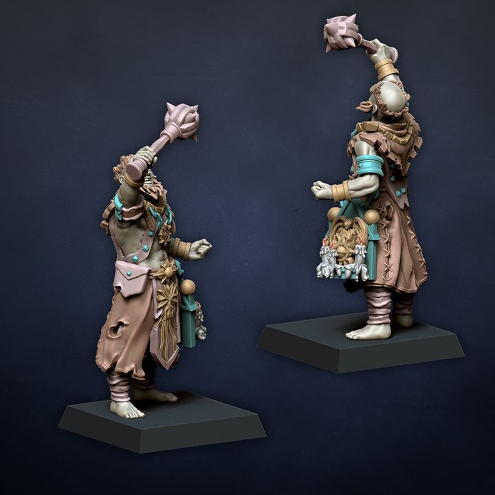 3D Printable Flagellants by Dragon's Lake Miniaturas