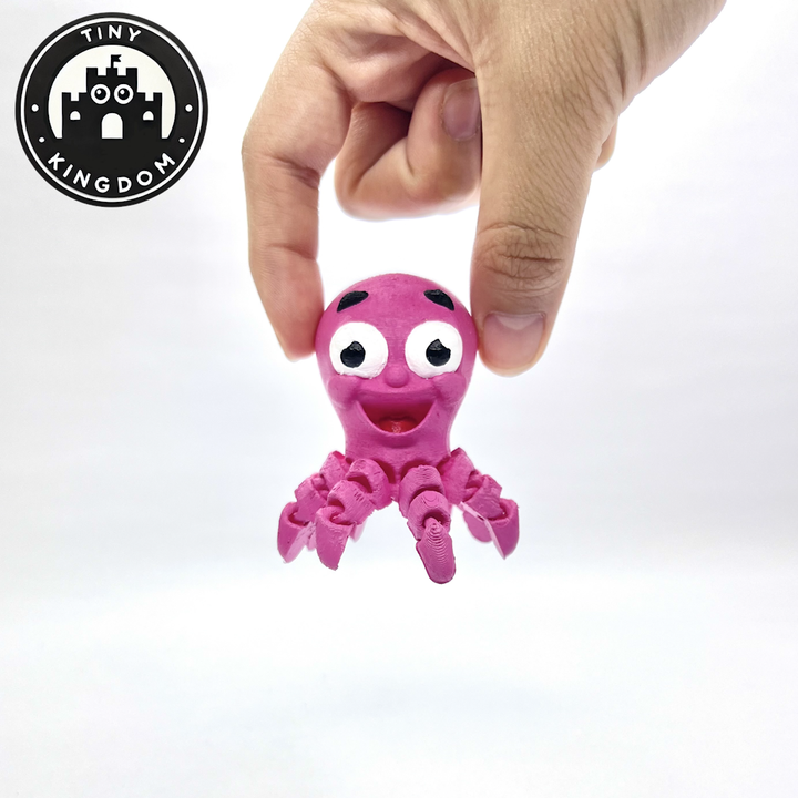 3D Printable Flexi Tiny Octopus, Articulated fidget figure, keychain ...
